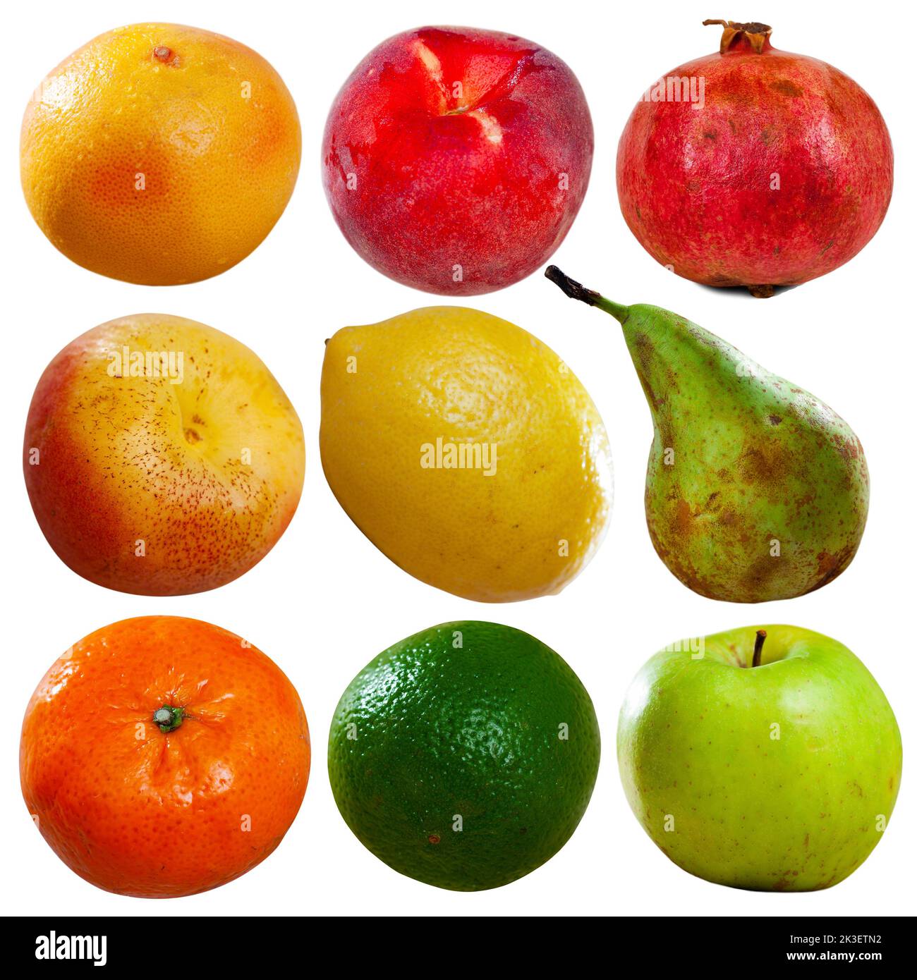 Fruits over white background Stock Photo - Alamy