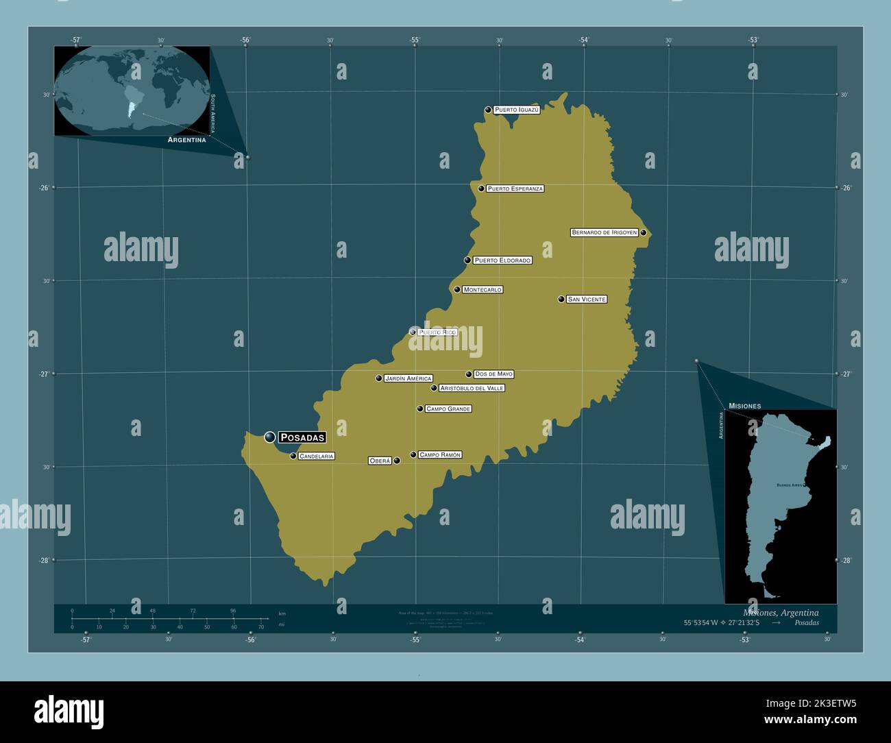 Map of misiones Stock Vector Images - Alamy