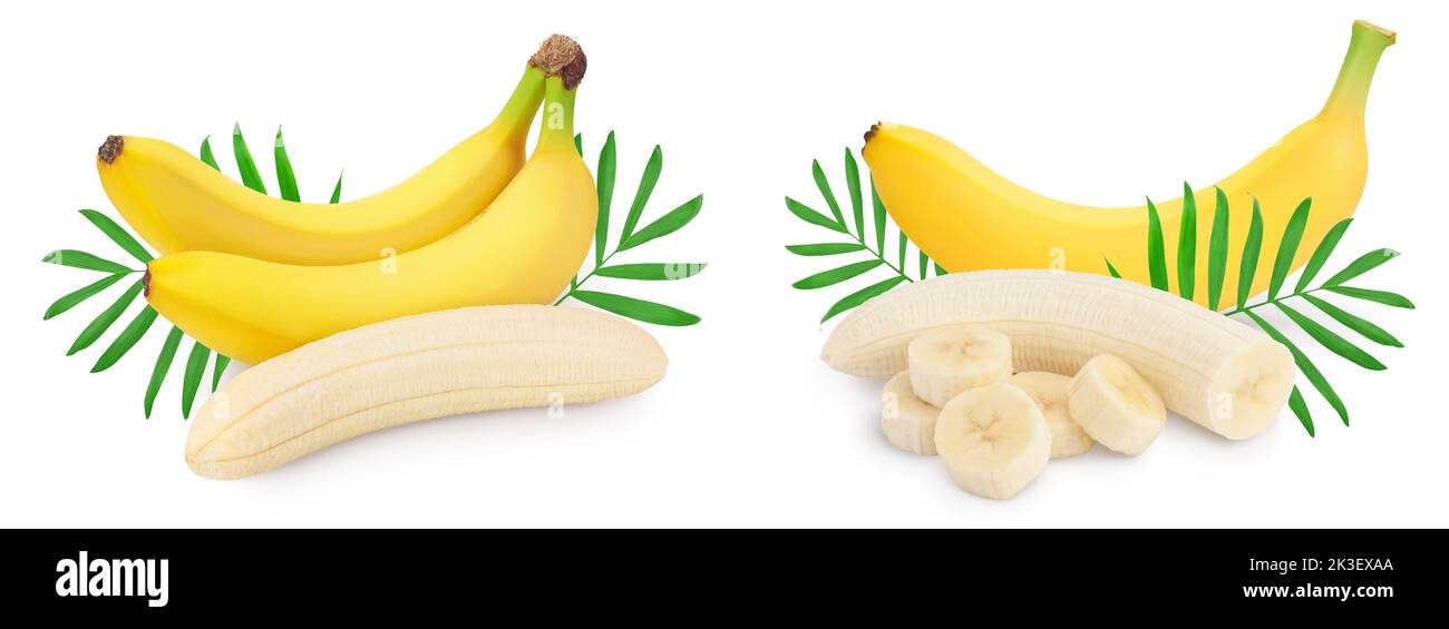 bananas isolated on white background with full depth of field Stock ...