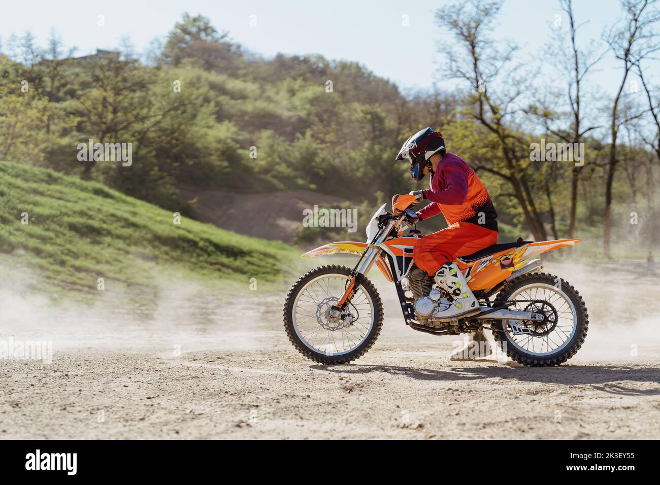 Extreme and Adrenaline. Motocross rider in action. Motocross sport ...