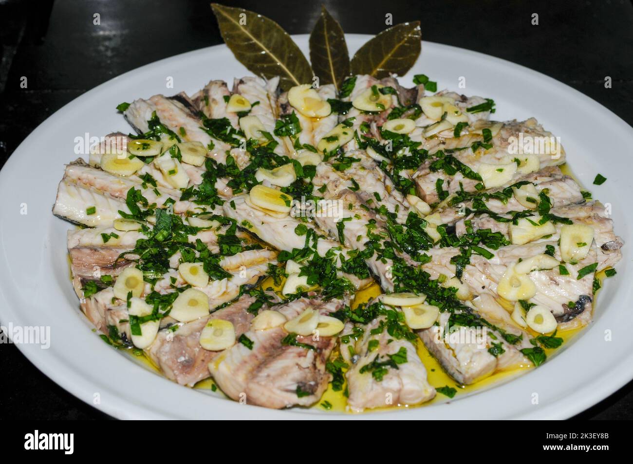 Pickled mackerel. Traditional home cooking Stock Photo - Alamy
