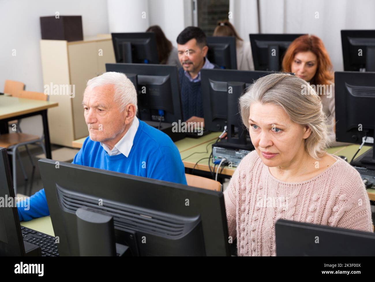 Mature woman attending online hi-res stock photography and images - Alamy