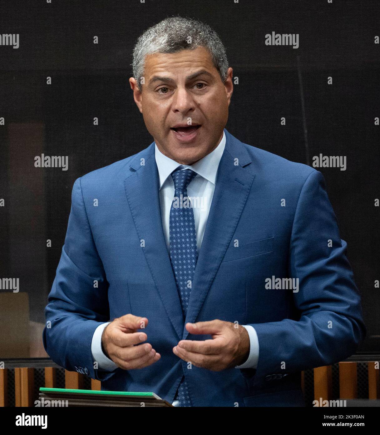Independent Member of Parliament Alain Reyes rises during Question Period, in Ottawa, Monday ...