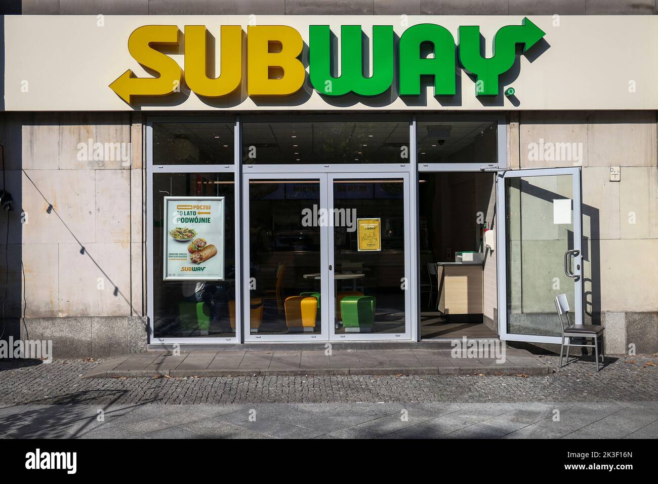 A Subway sandwich restaurant is seen in Warsaw, Poland on 26 September ...