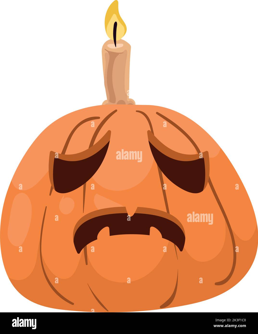 halloween pumpkin with candle Stock Vector Image & Art - Alamy