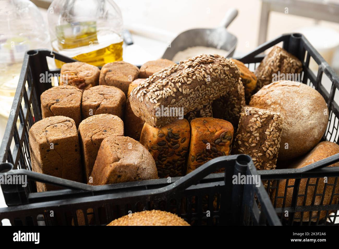 Different assortment of bread and bakery products Stock Photo - Alamy