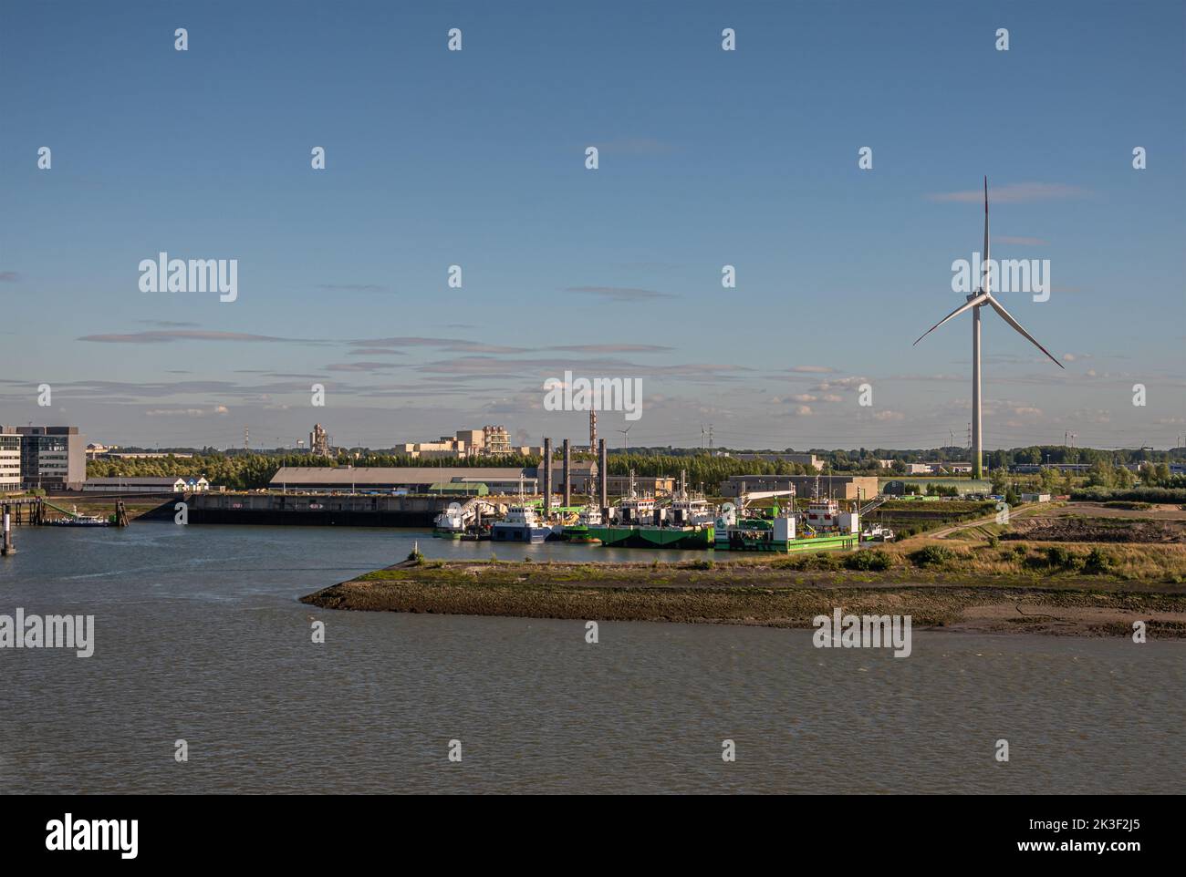 Antwerpen, Flanders, Belgium - July 10, 2022: Industry along Scheldt ...