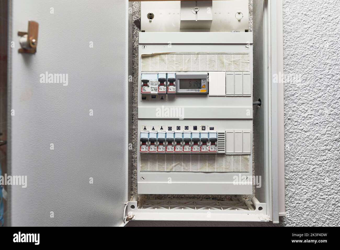 Electricity switches and wiring Stock Photo - Alamy