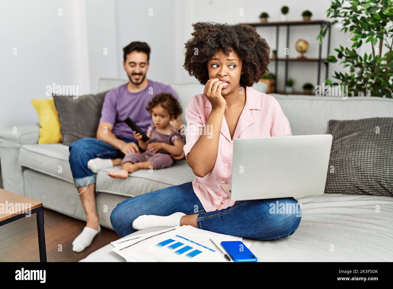 Looking embarrassed on computer hi-res stock photography and images - Alamy