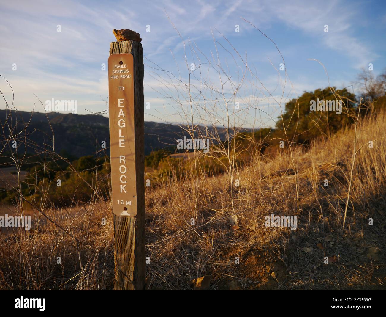 Afternoon view of the Eagle Rock trail at Los Angeles, California Stock ...