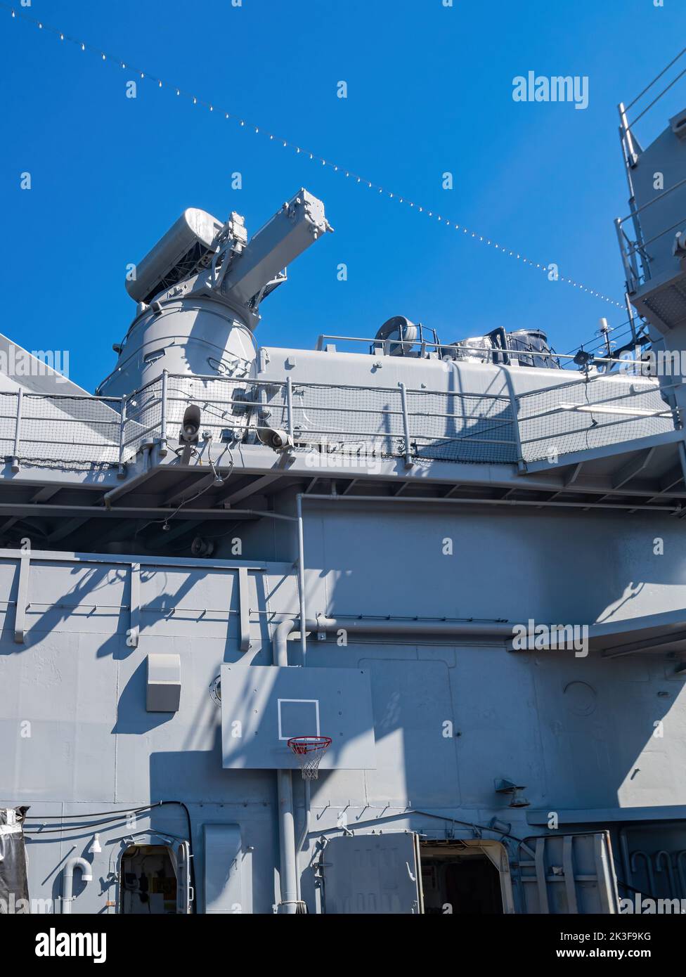 Long Beach, JUL 24 2014 - Sunny view of the Battleship USS Iowa Stock ...