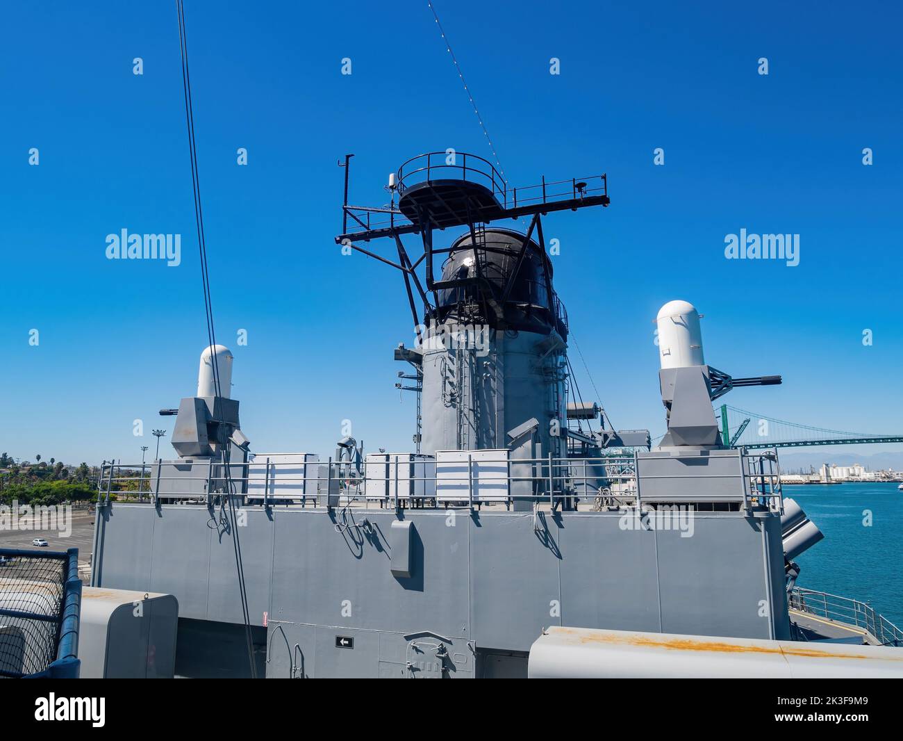 Long Beach, JUL 24 2014 - Sunny view of the Battleship USS Iowa Stock ...