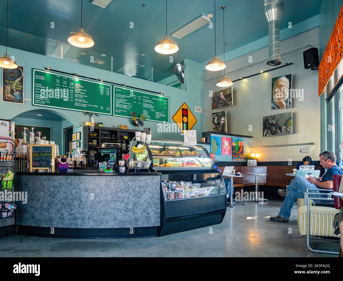 California cafe interior hi-res stock photography and images - Alamy