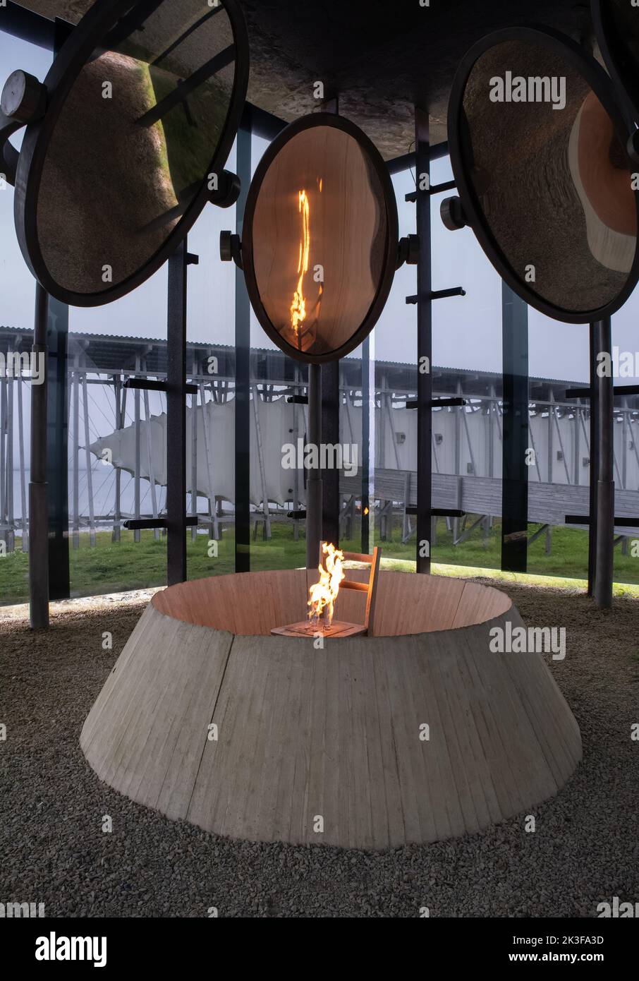 Vardo, Norway - August 3, 2022: Steilneset Memorial Site is a monument ...