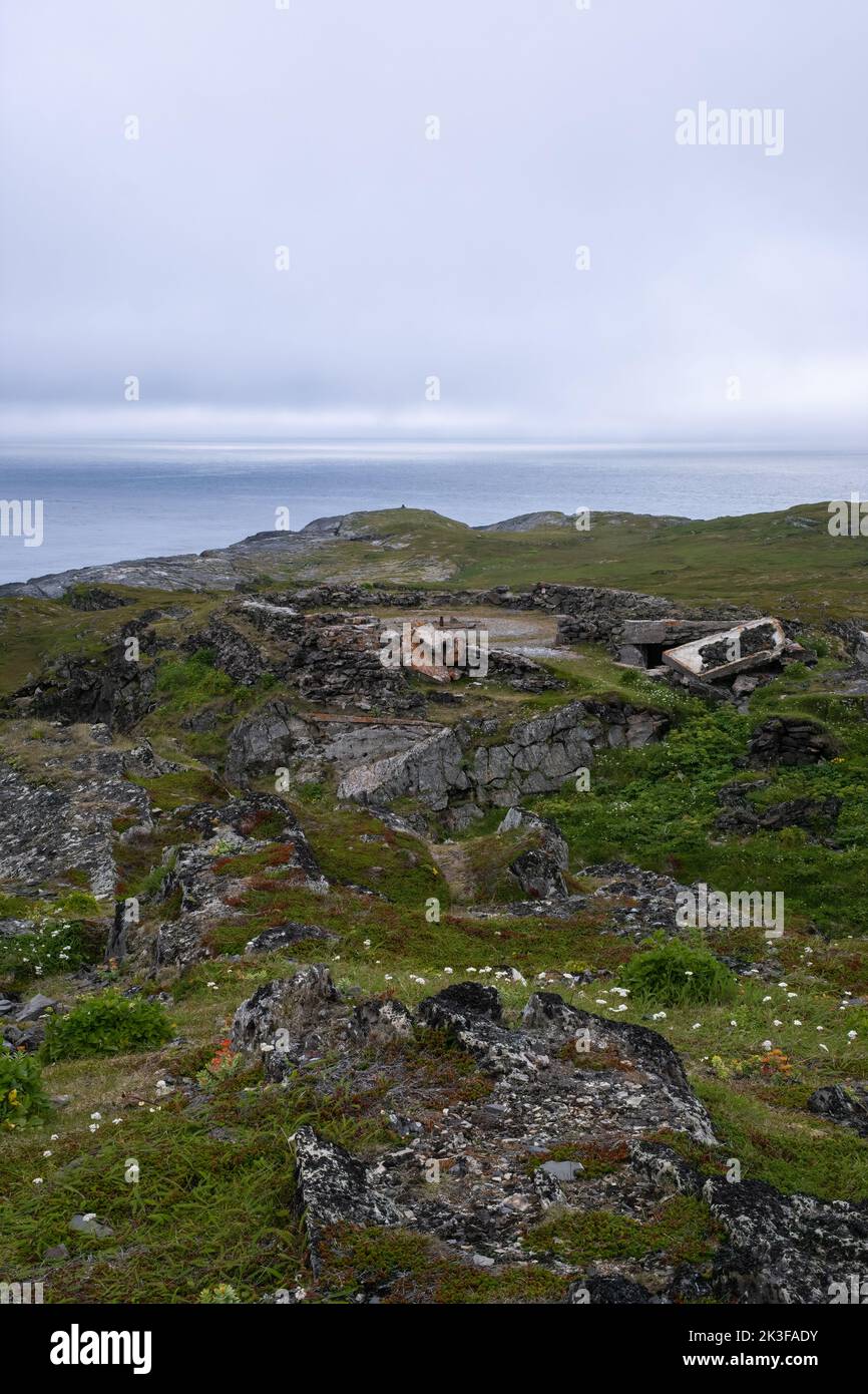 Vardo, Norway - August 3, 2022: Renoysund Fort was a German coastal ...