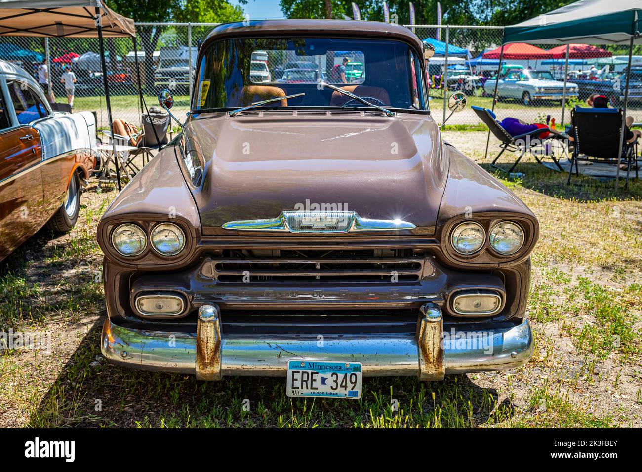 Falcon Heights, MN - June 18, 2022: High perspective front view of a ...