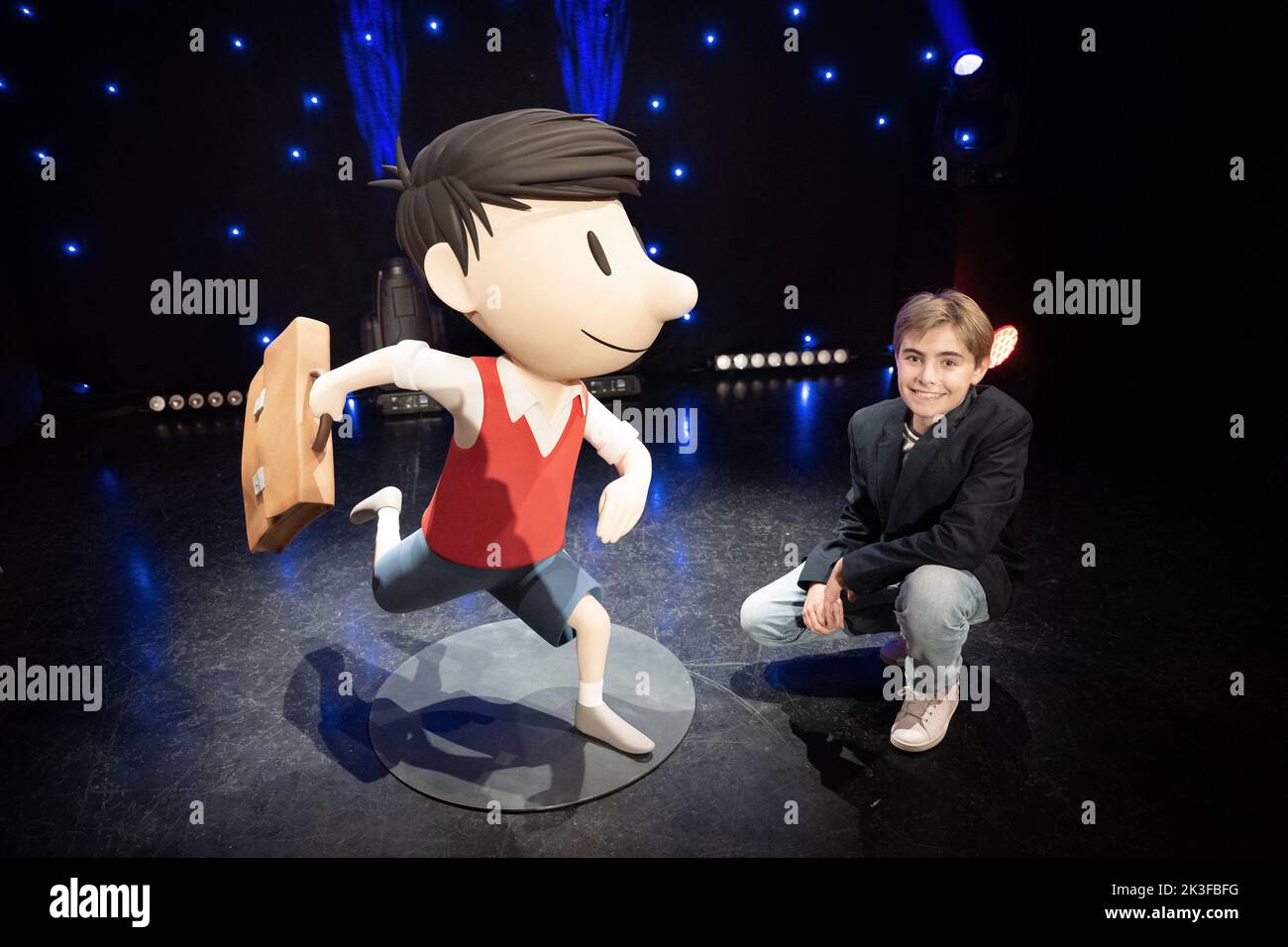 Simon Faliu during the Petit Nicolas Wax Work Unveiling at Musee Grevin ...