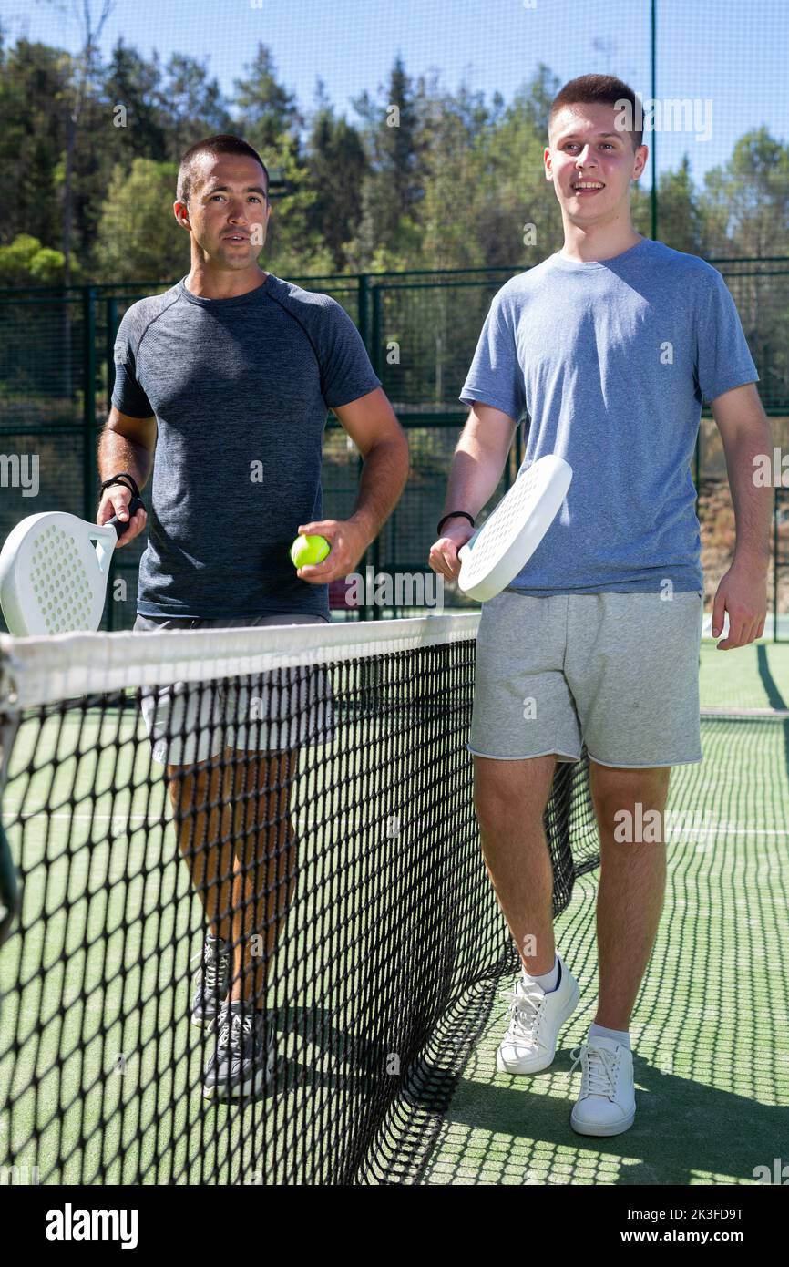 Two tennis players walking on hi-res stock photography and images - Alamy