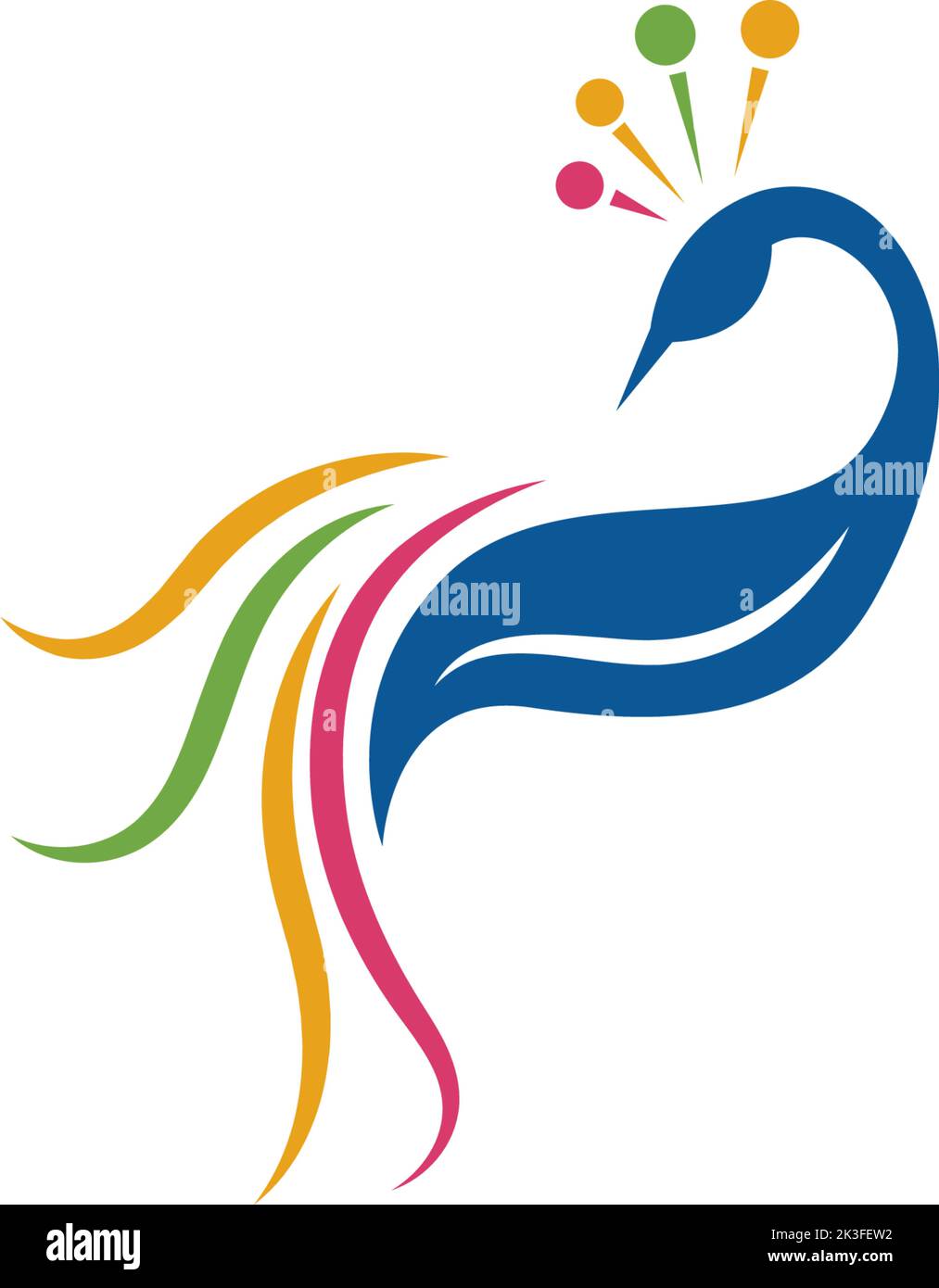 Peacock icon logo illustration design template Stock Vector Image & Art ...