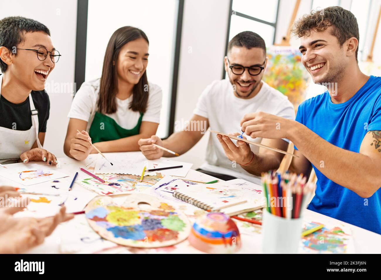Meeting teacher art painting hi-res stock photography and images - Alamy