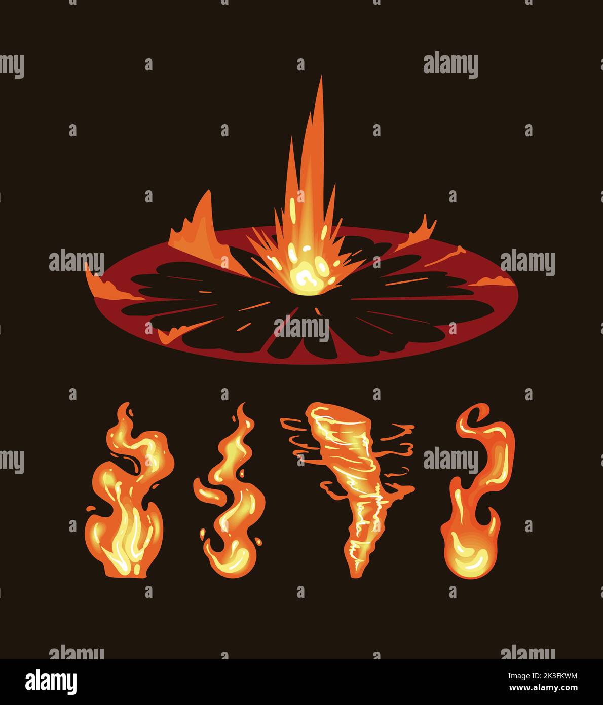 five fires flames icons Stock Vector Image & Art - Alamy