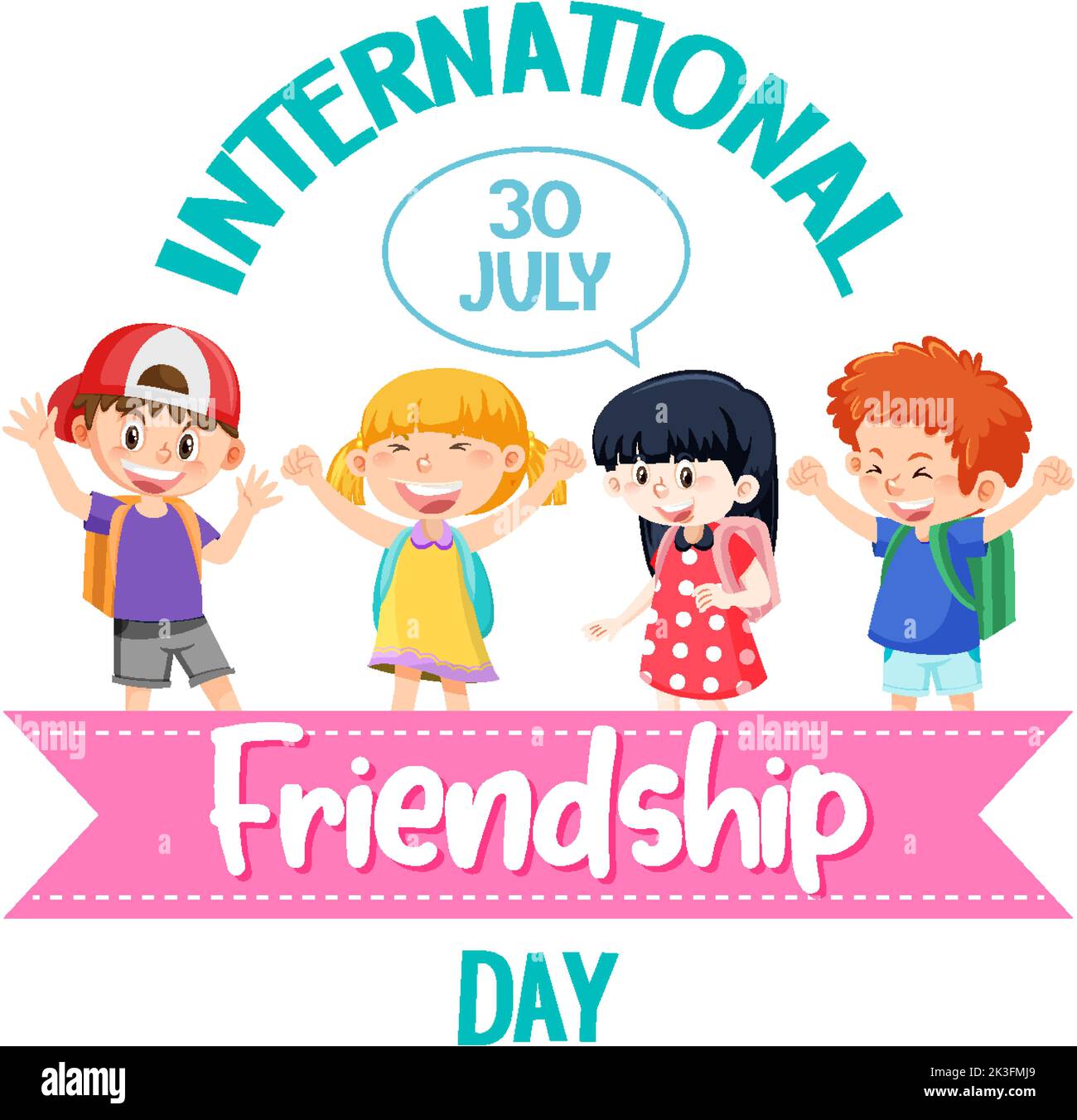 International Friendship Day banner design illustration Stock Vector ...