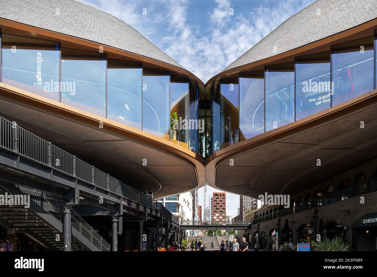 LONDON, ENGLAND - JULY 23rd, 2022: View of Coal drop Yard on a summer ...