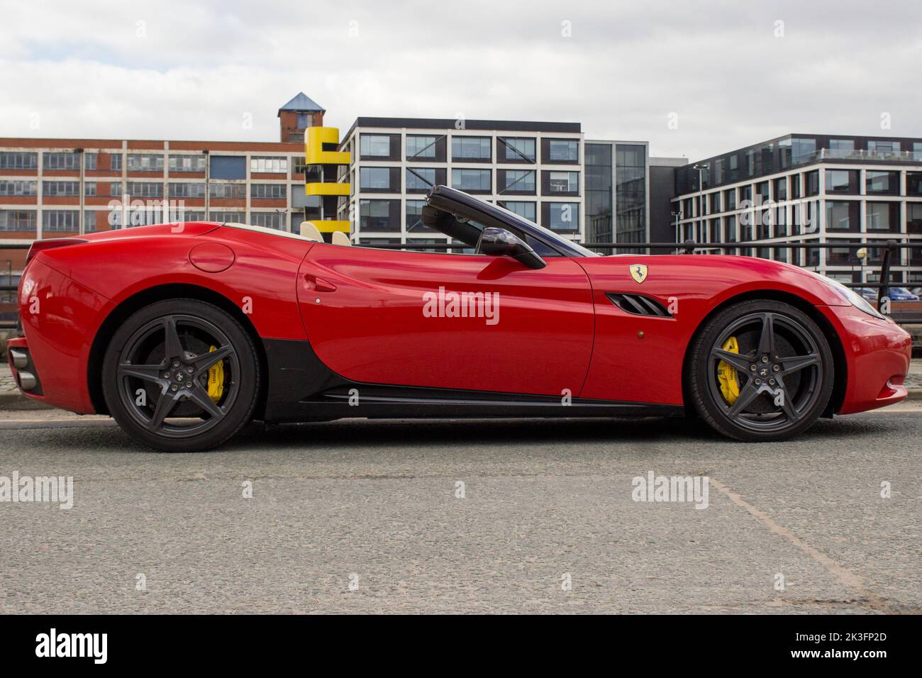 A 2011 Red Ferrari California Convertible Supercar With Black Accents ...