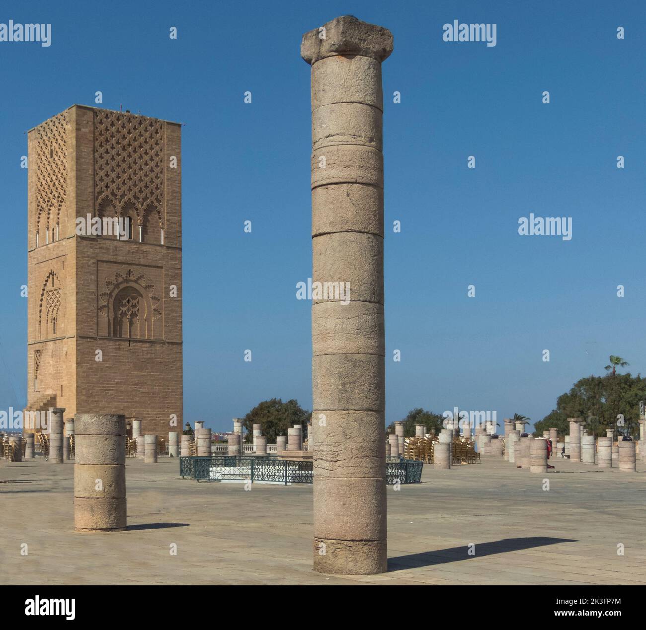 Ornate minuet and ancient post against a clear blue sky Stock Photo - Alamy