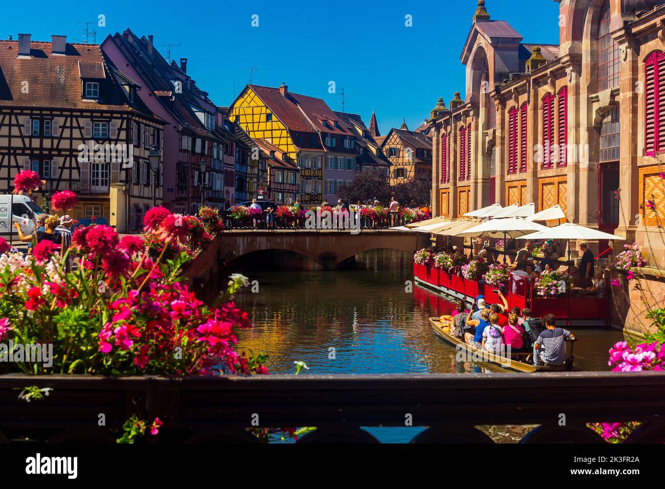 Houses on sides of river, Colmar, France Stock Photo - Alamy