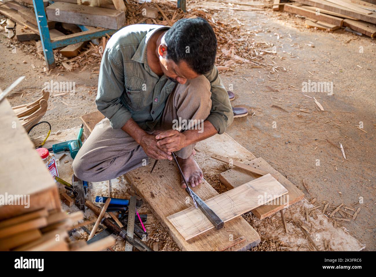 Dhow-building factory, Sur, Oman Stock Photo - Alamy