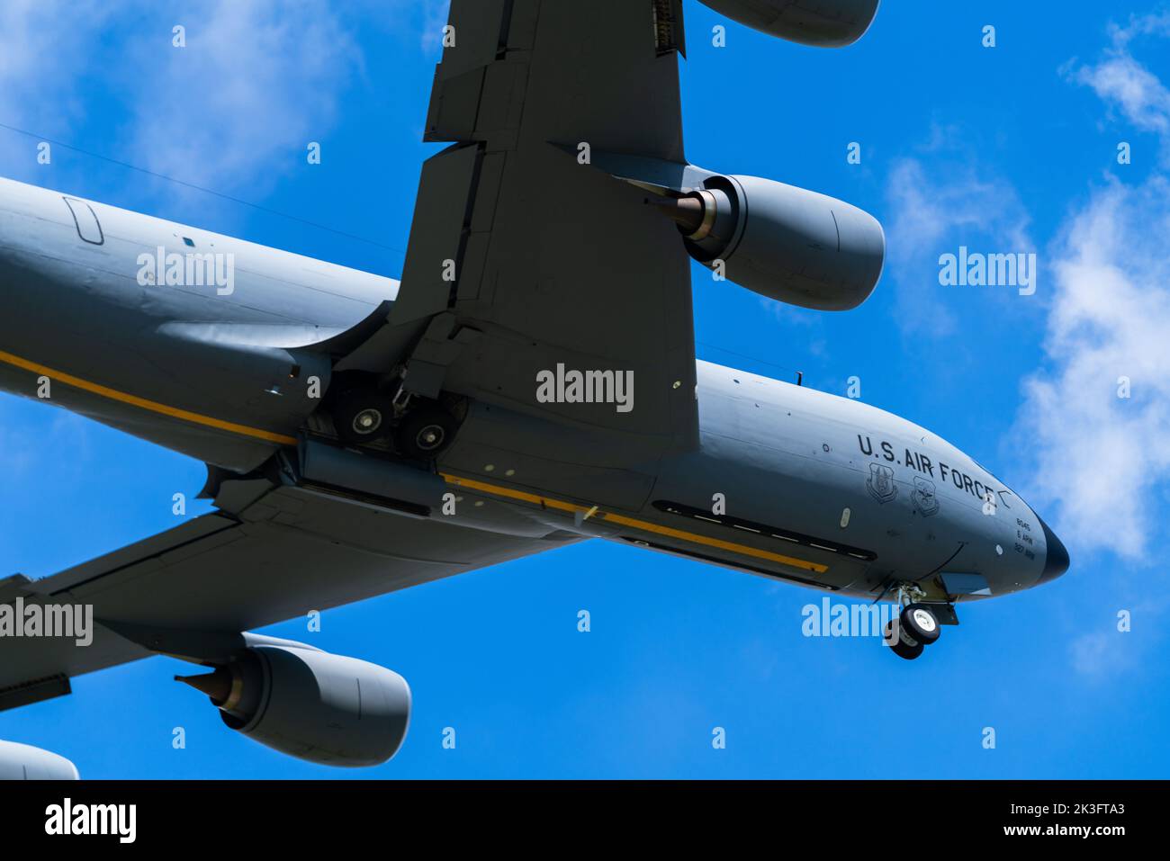 A KC-135 Stratotanker aircraft assigned to the 6th Air Refueling Wing ...