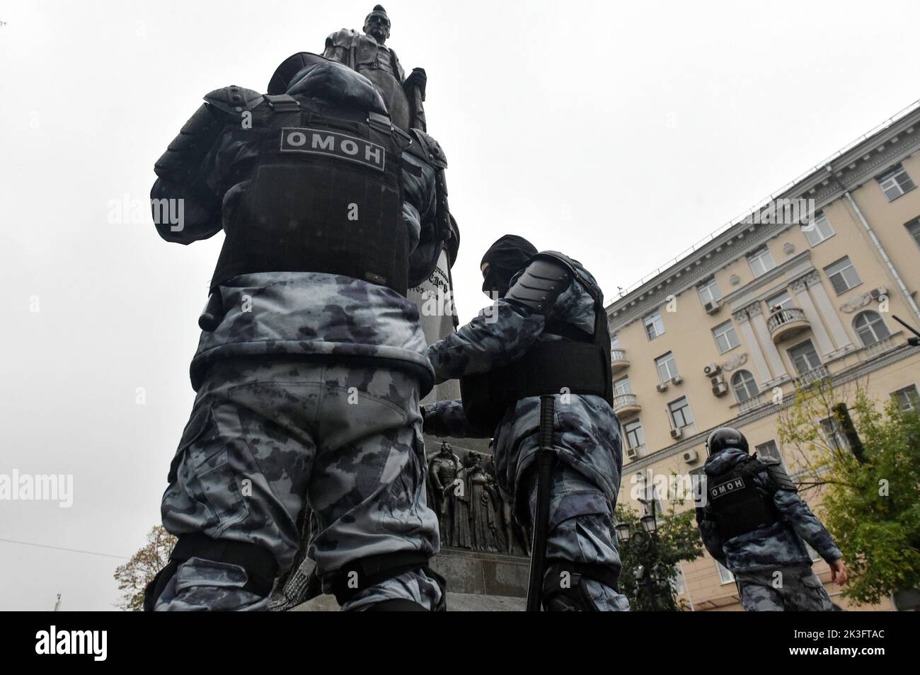 Unauthorized protest action against partial mobilization on ...