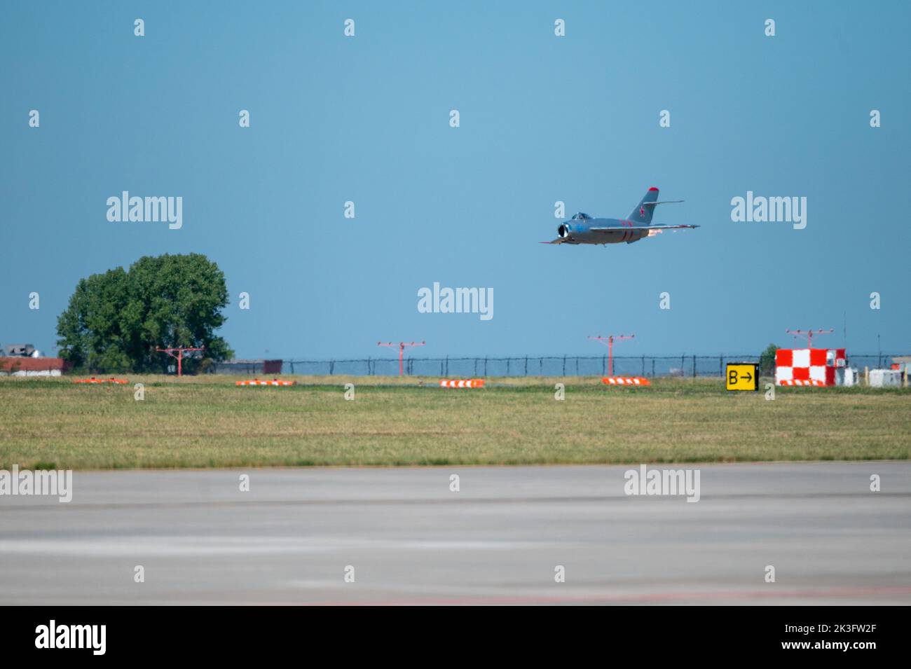 Randy Ball, a Frontiers in Flight featured performer, flys his MiG-17F ...