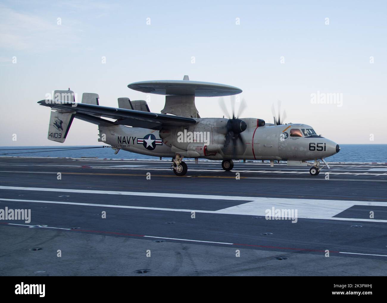 An E2-D Hawkeye, attached to the “Greyhawks” of Airborne Command and ...