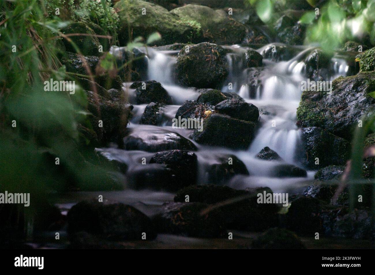 Long exposure on stream of water Stock Photo - Alamy