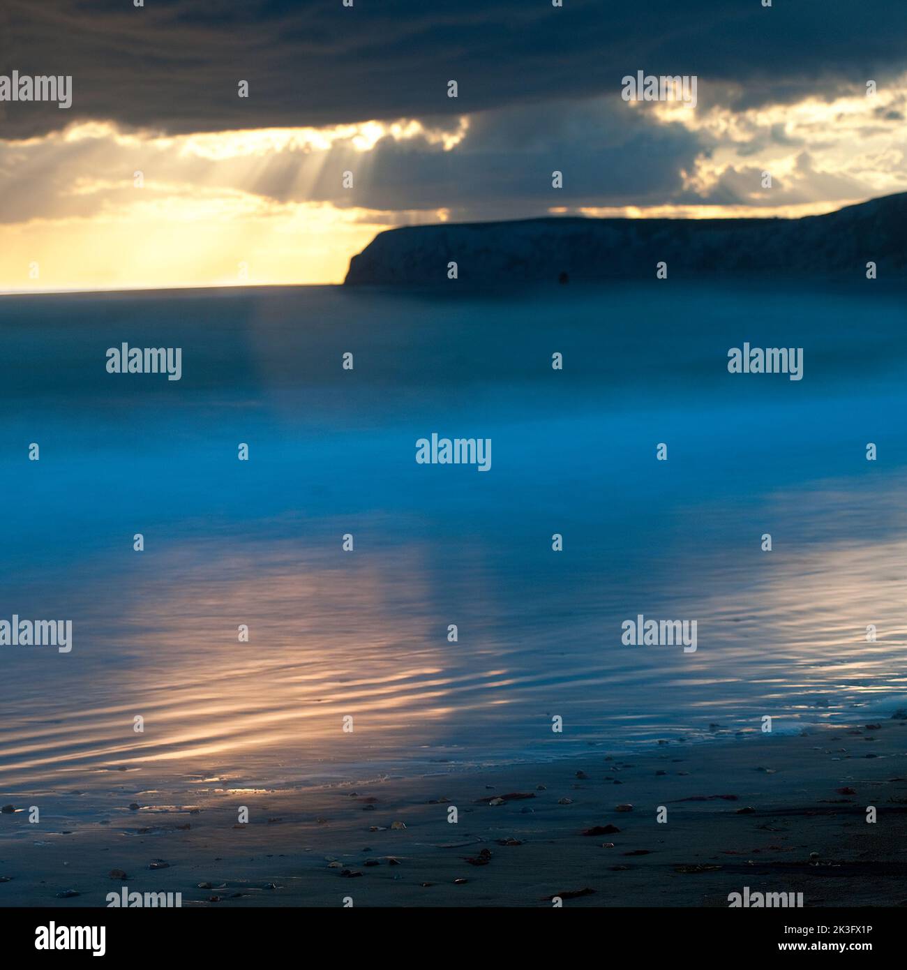 Dramatic sunset at Isle of Wight Stock Photo - Alamy