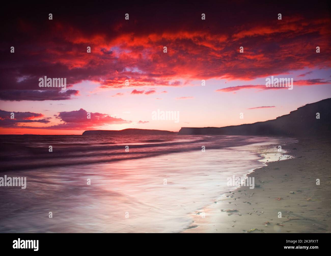 Dramatic Sunset on the Isle of Wight Stock Photo - Alamy