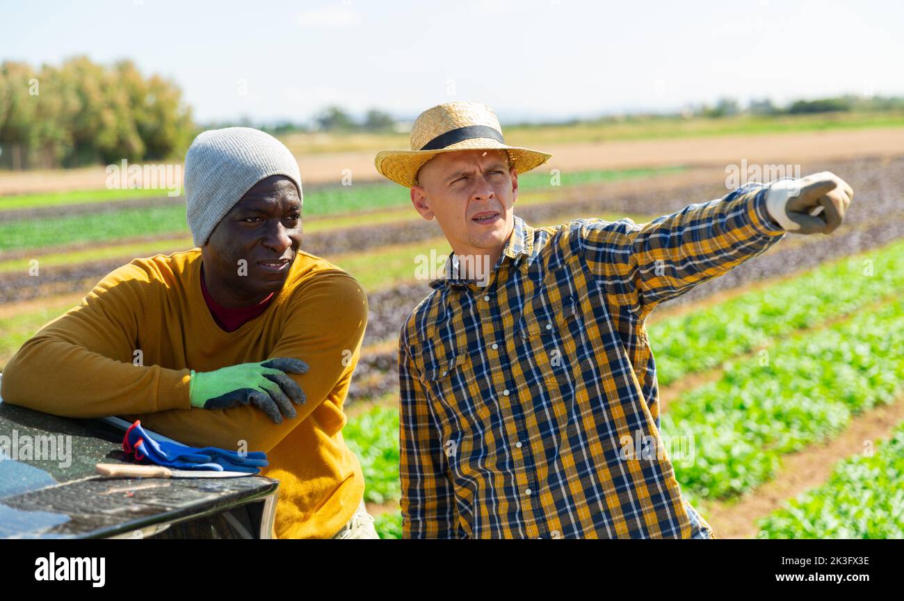 Farmer farmers talking american hi-res stock photography and images - Alamy