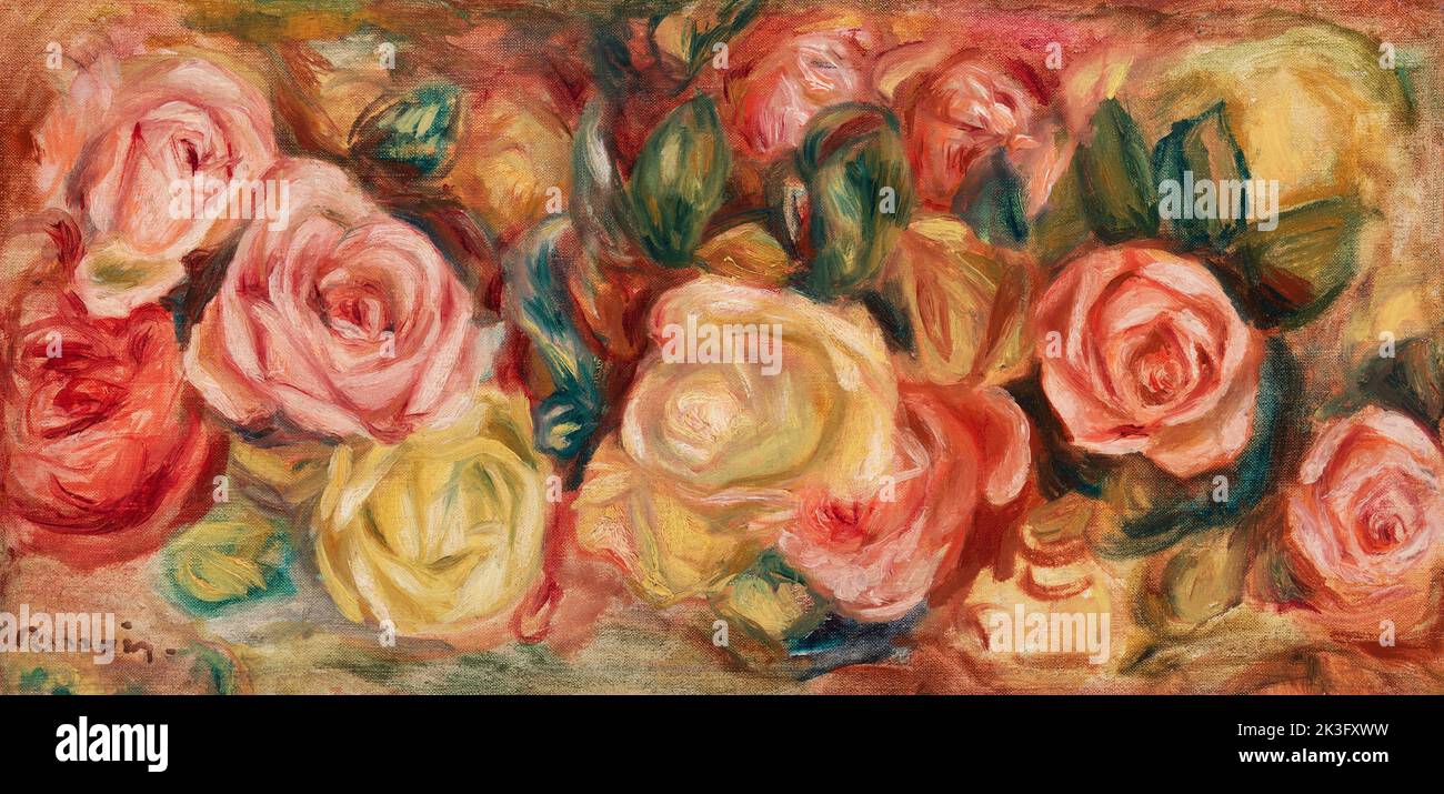 Roses (1912) by Pierre-Auguste Renoir. Original from Barnes Foundation ...