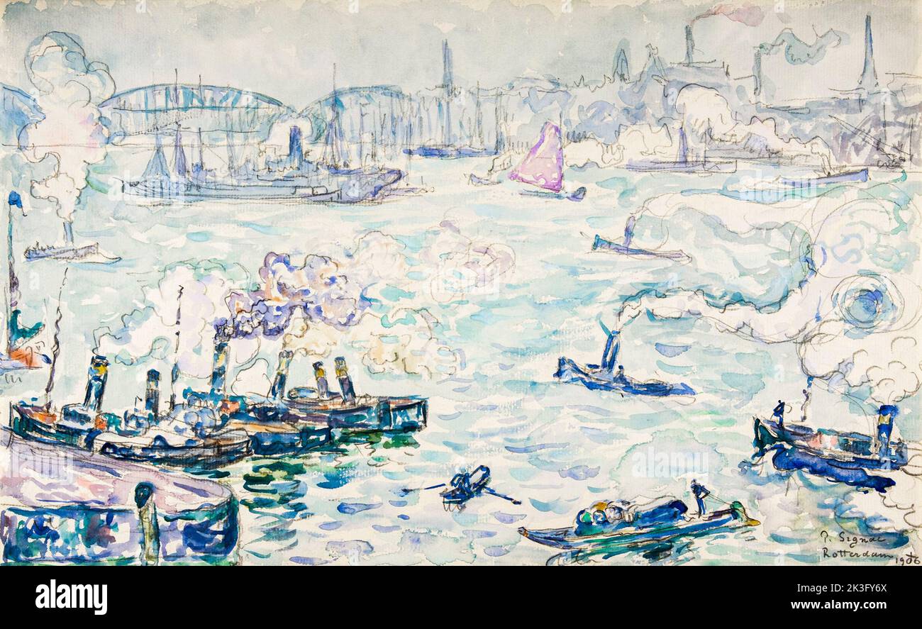 Rotterdam (1906) painting in high resolution by Paul Signac. Original ...
