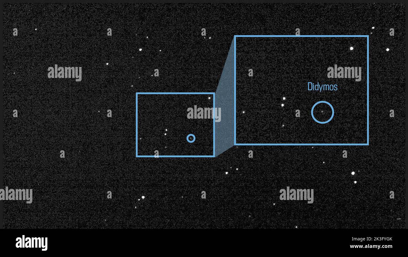 July 27, 2022 - Space - This image of the light from asteroid Didymos ...
