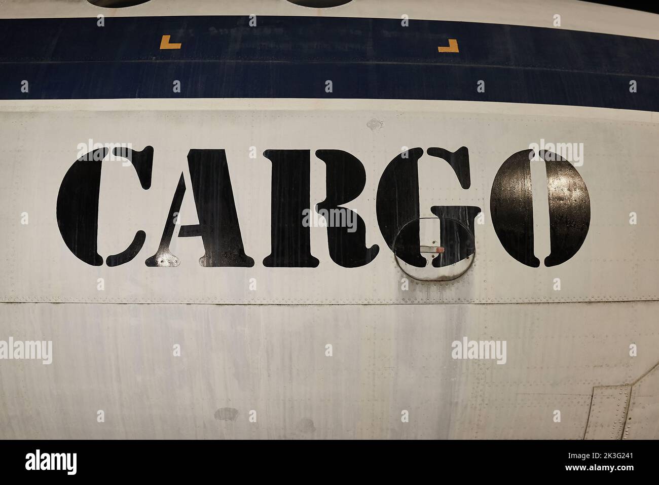 Cargo label on aircraft Stock Photo - Alamy