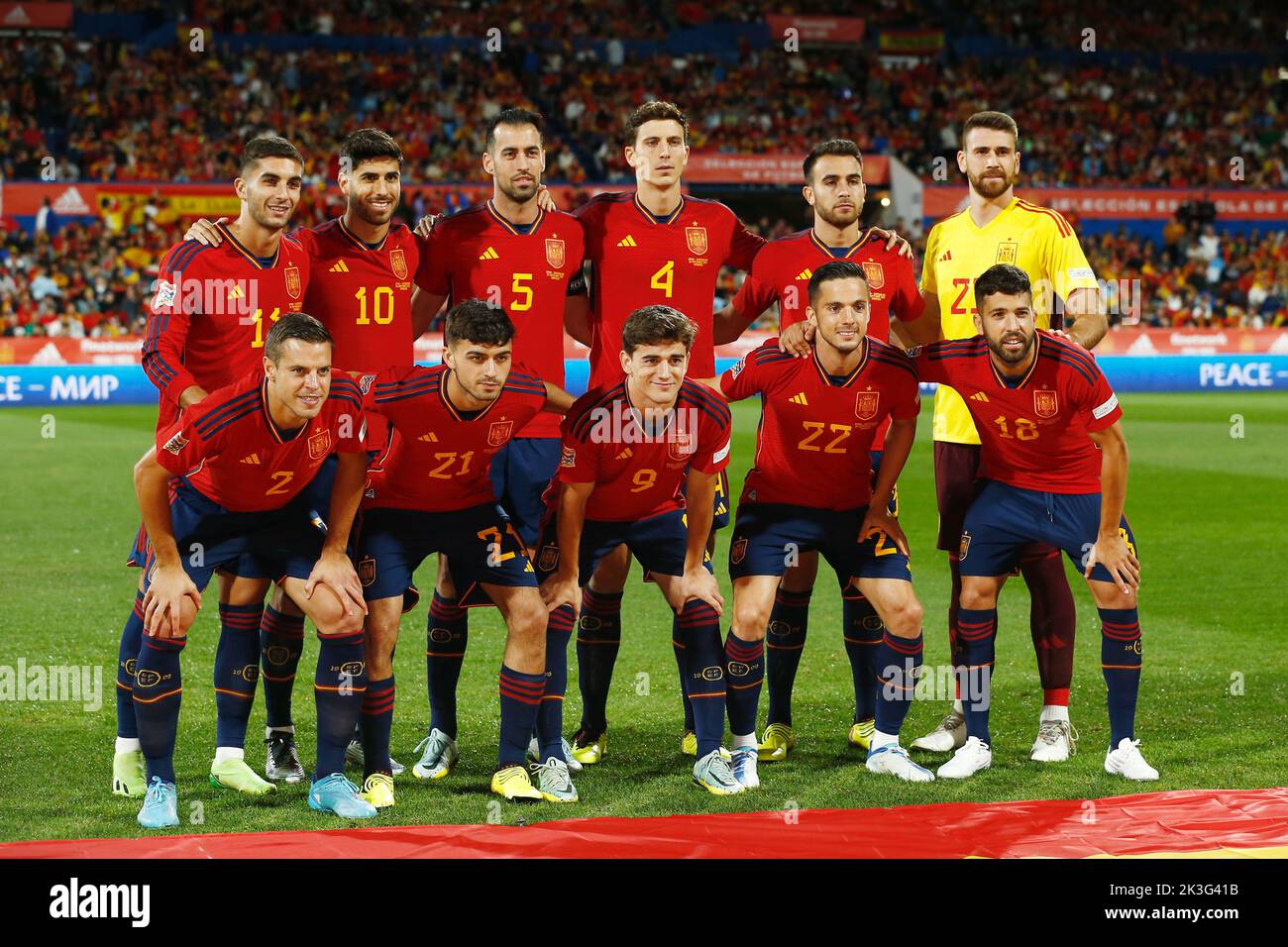 Spain team group line-up (ESP), SEPTEMBER 24, 2022 - Football / Soccer ...