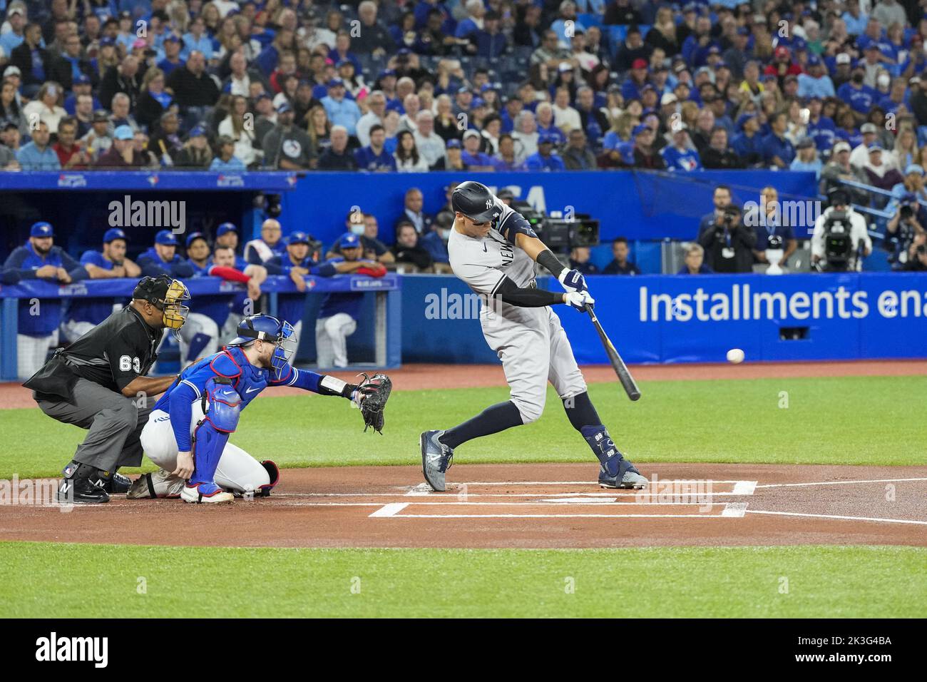 Toronto, Canada. 25th Sep, 2022. New York Yankees center fielder Aaron ...