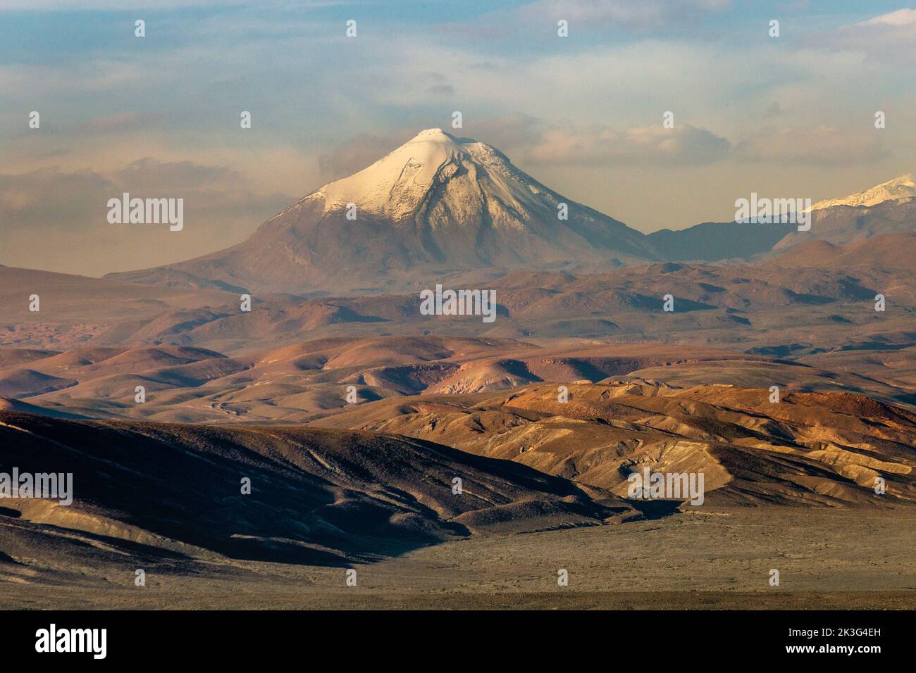 Atacama desert, volcano and arid landscape in Northern Chile, South ...