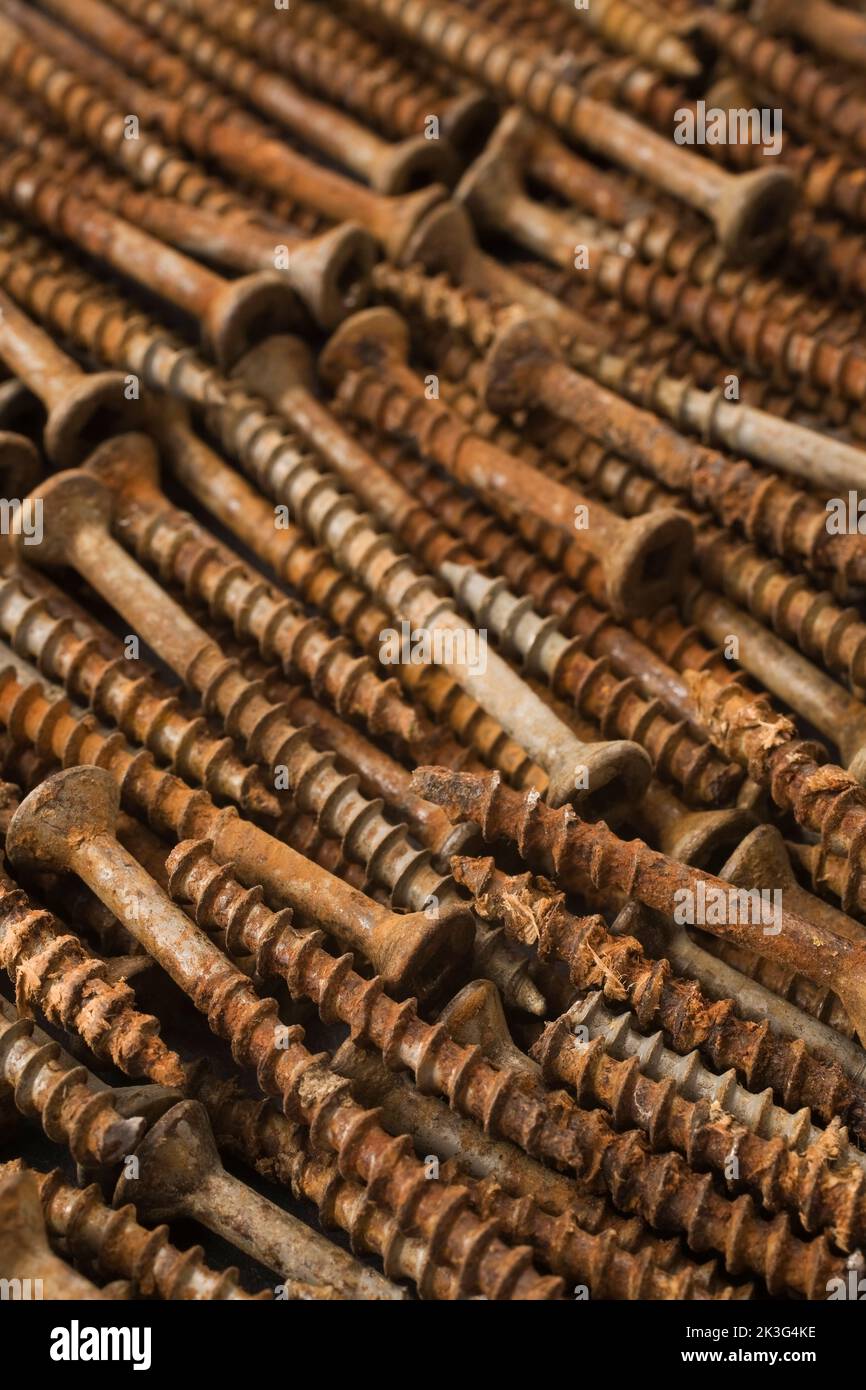 Closeup shot rows metal hi-res stock photography and images - Alamy