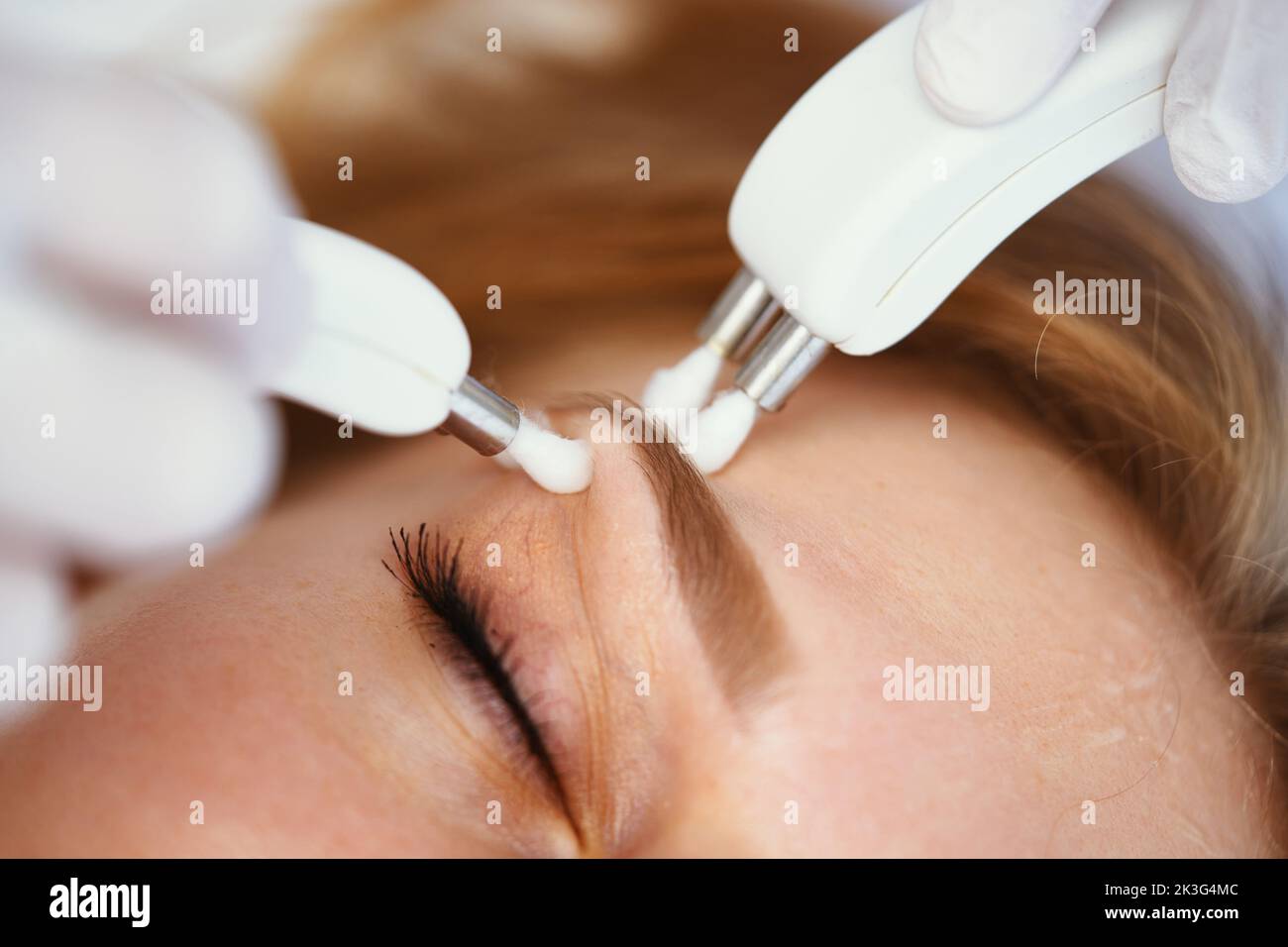 Skin treatment with microcurrents Stock Photo - Alamy