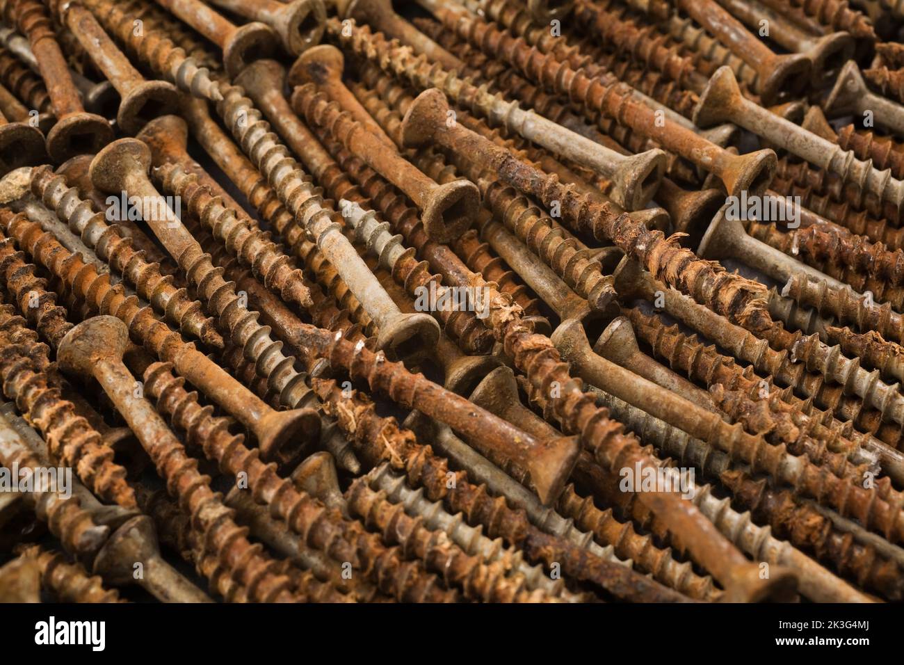 Old rusted metal screws Stock Photo - Alamy