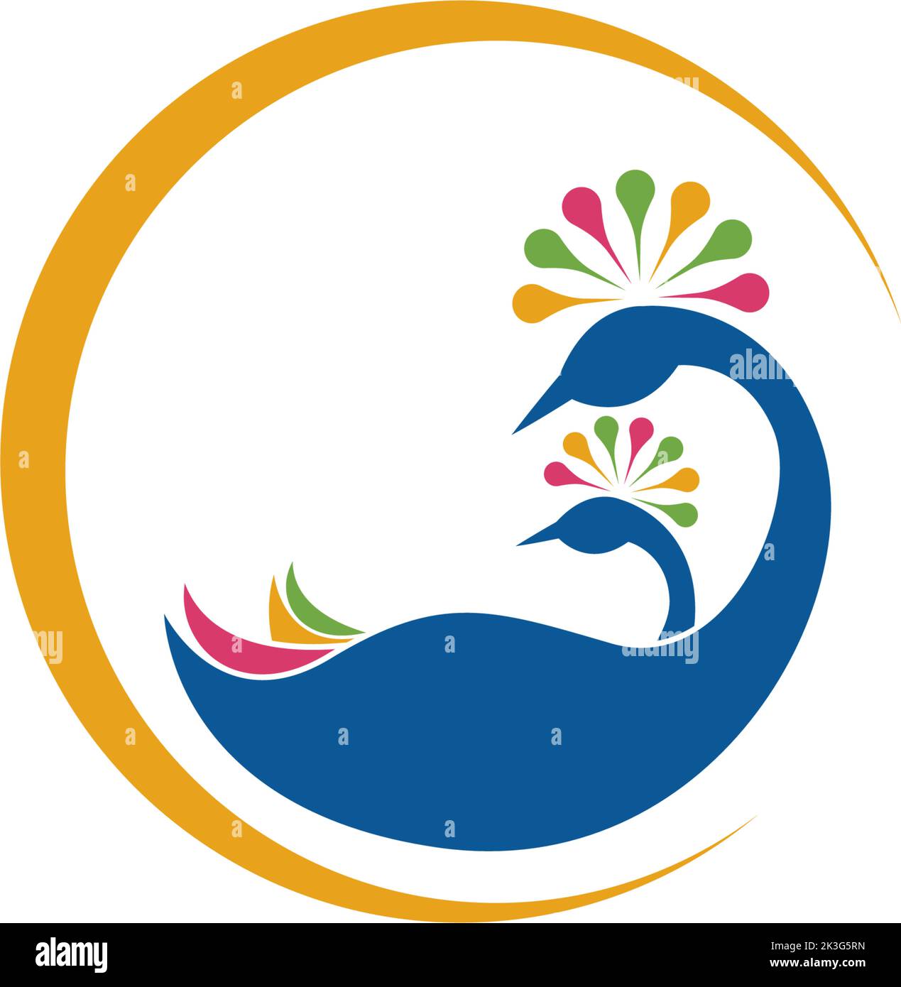 Peacock icon logo illustration design template Stock Vector Image & Art ...